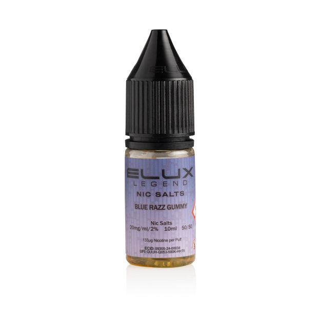 Elux Legend Blue Razz Gummy Nic Salt E-Liquid | ET UK
